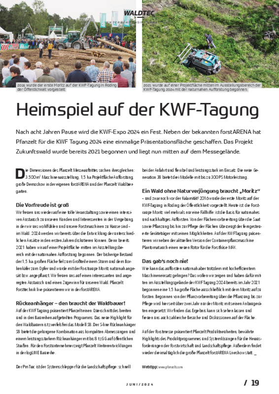 Forstzeitung Österreich Heimspiel Auf Der Kwf Tagung
